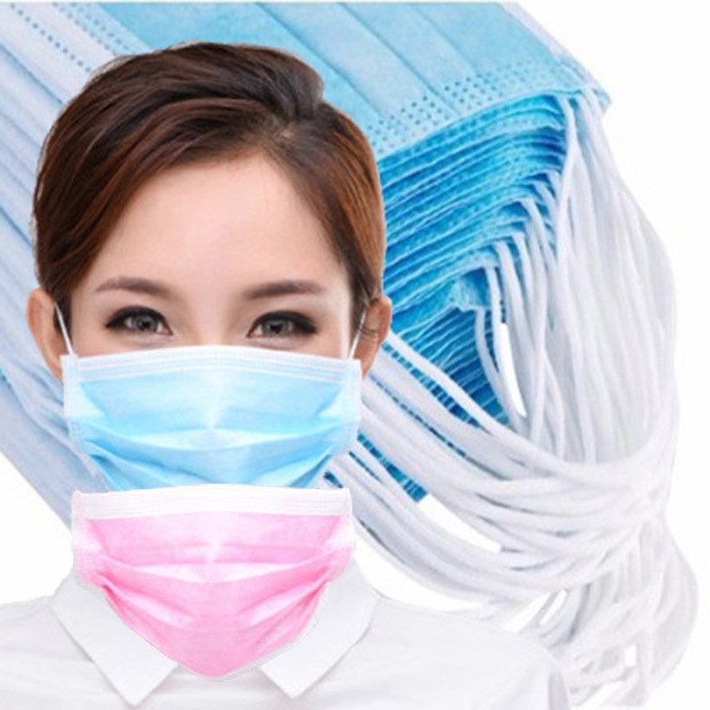 Adult Disposable Breathing Mask , Eco Friendly 3 Ply Non Woven Fabric ...