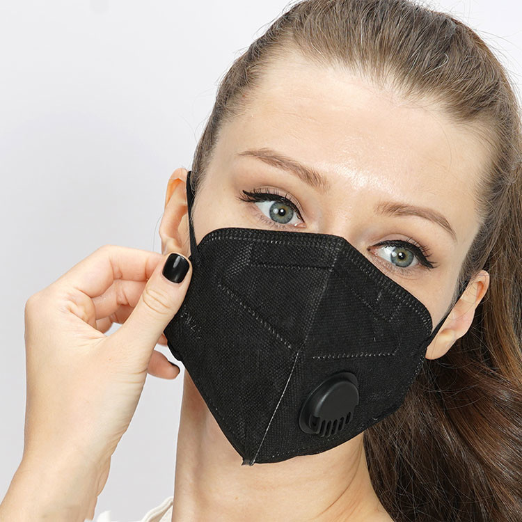 PM2.5 Protective Folding Dust Face Mask N95 With Valve Filter Non Woven ...